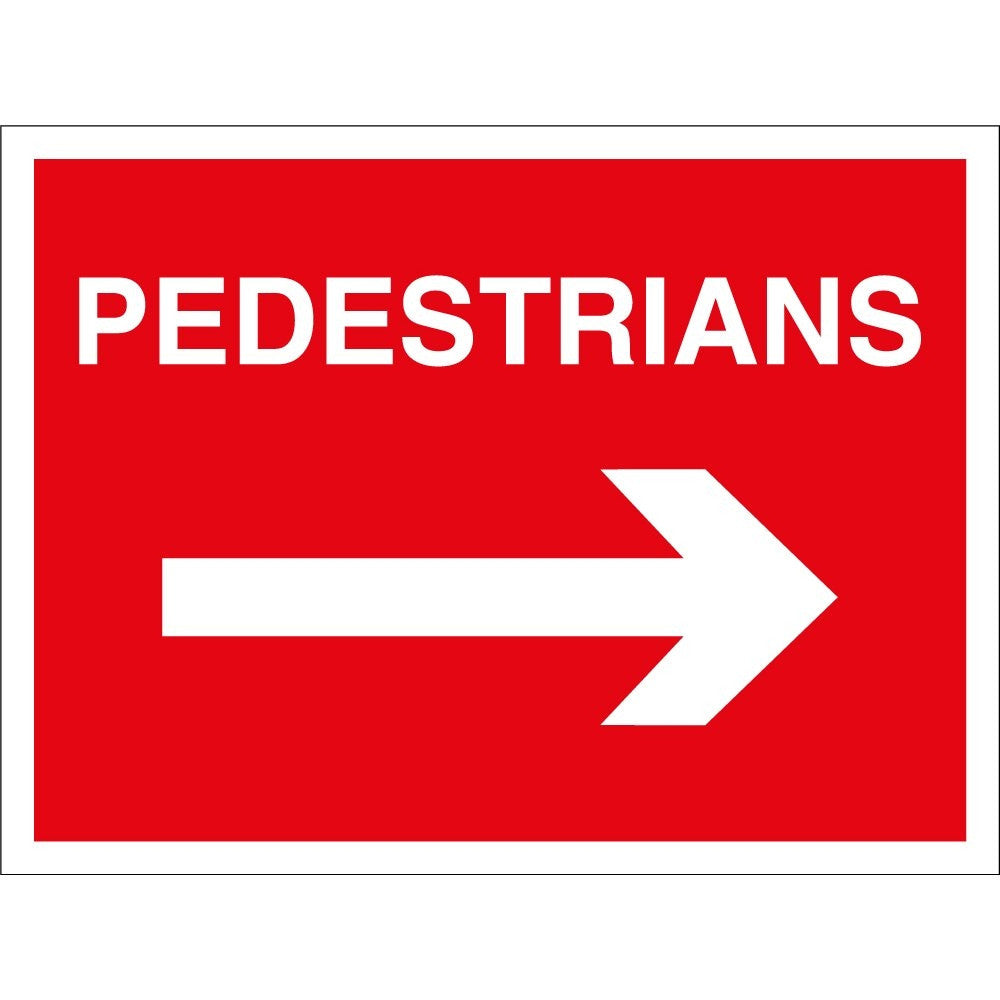 600 X 450Mm Pedestrians Right Sign Plate – Builder's Buddy